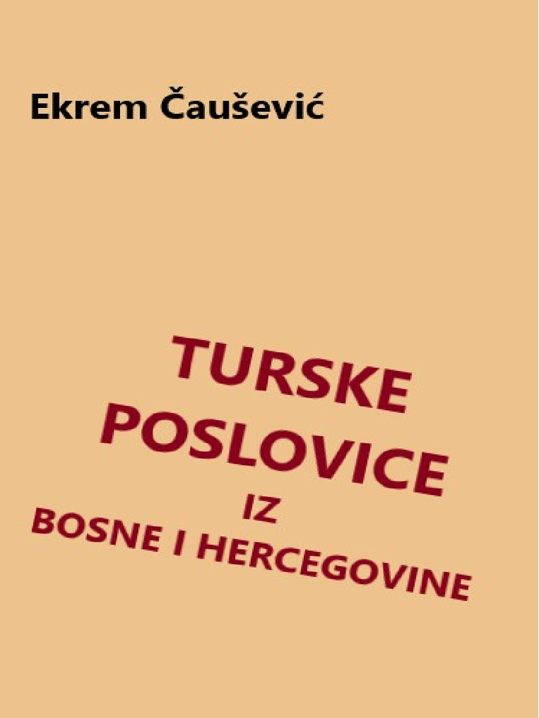 Čaušević, Ekrem - Turske Poslovice Iz BiH | PDF