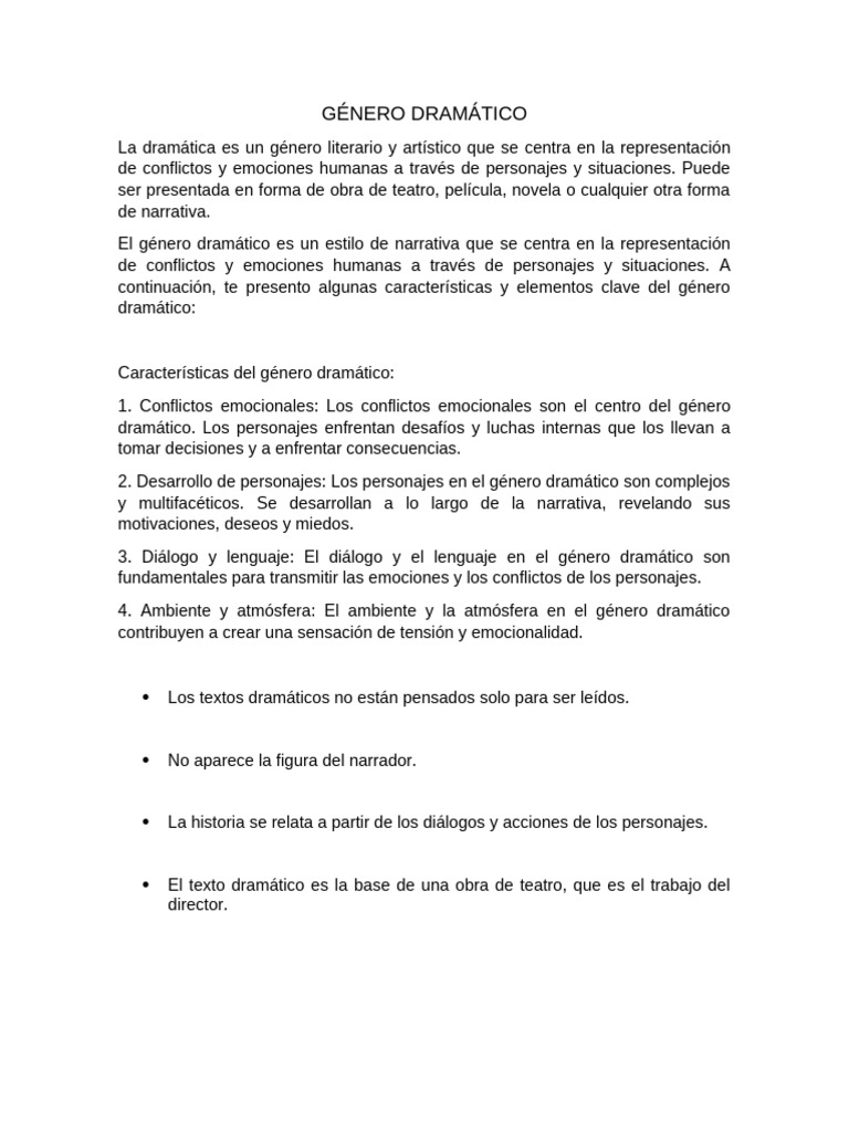 Género Dramático . | PDF | Tragedia | Las emociones