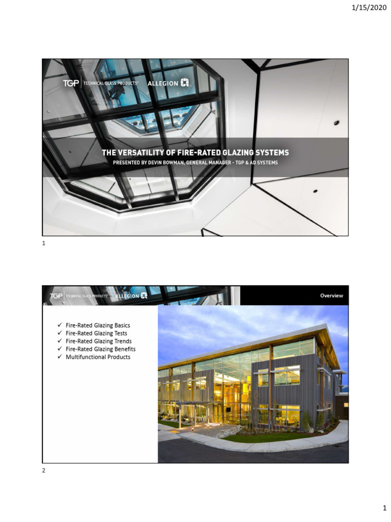 Versatility of Fire-Rated Glazing Systems | PDF | Building Engineering