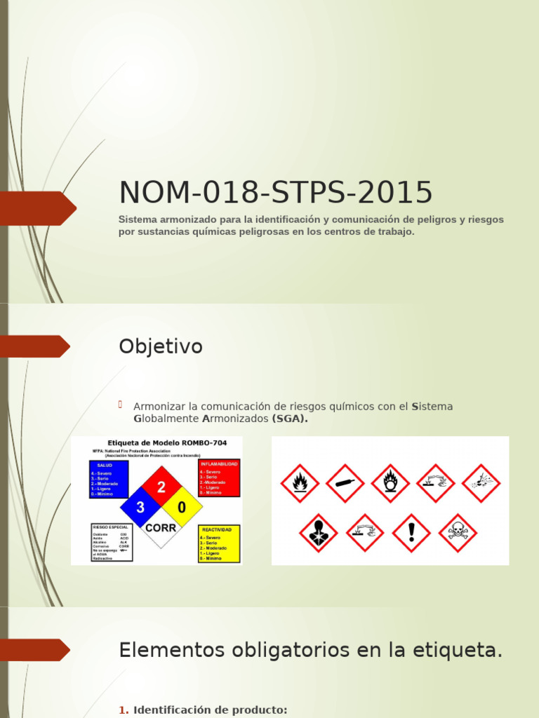 Nom 018 STPS 2015 | PDF