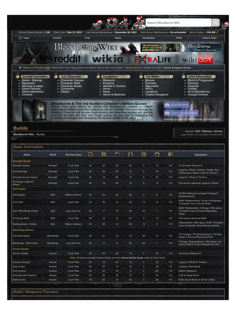 Bloodborne Build Guide and Calculator | PDF