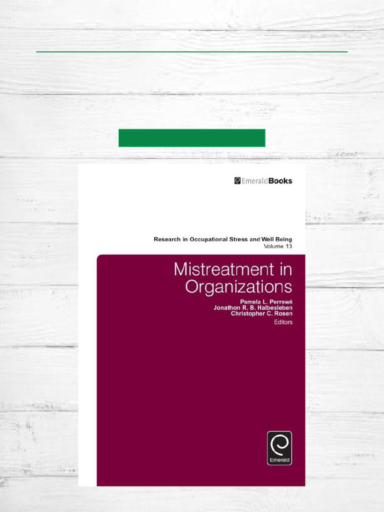 Popular Now Mistreatment in Organizations PDF DOCX Download | PDF ...