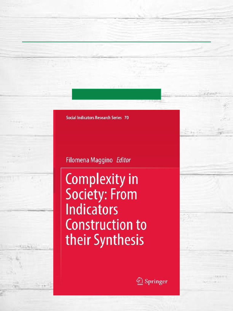 Browse Complexity in Society From Indicators Construction To Their ...