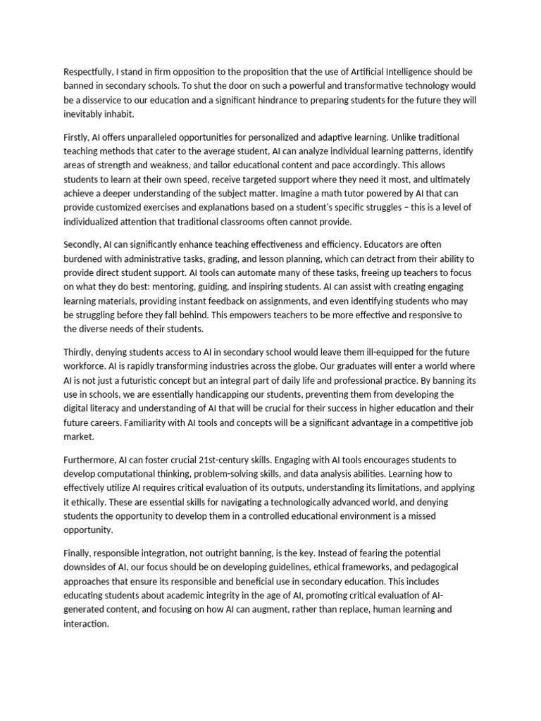 Debate Points | PDF | Artificial Intelligence | Intelligence (AI ...