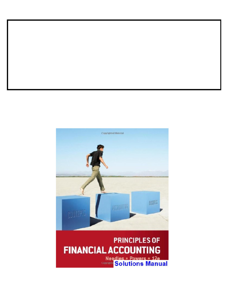 Principles of Financial Accounting 12th Edition Needles Solutions ...