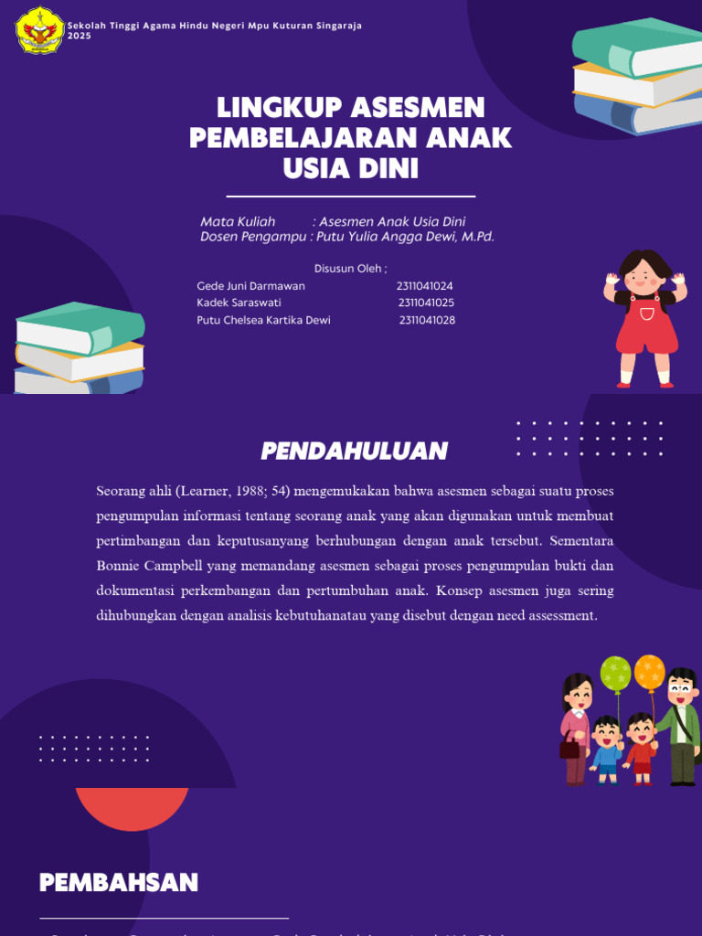 Ruang Lingkup Asesmen PAUD | PDF