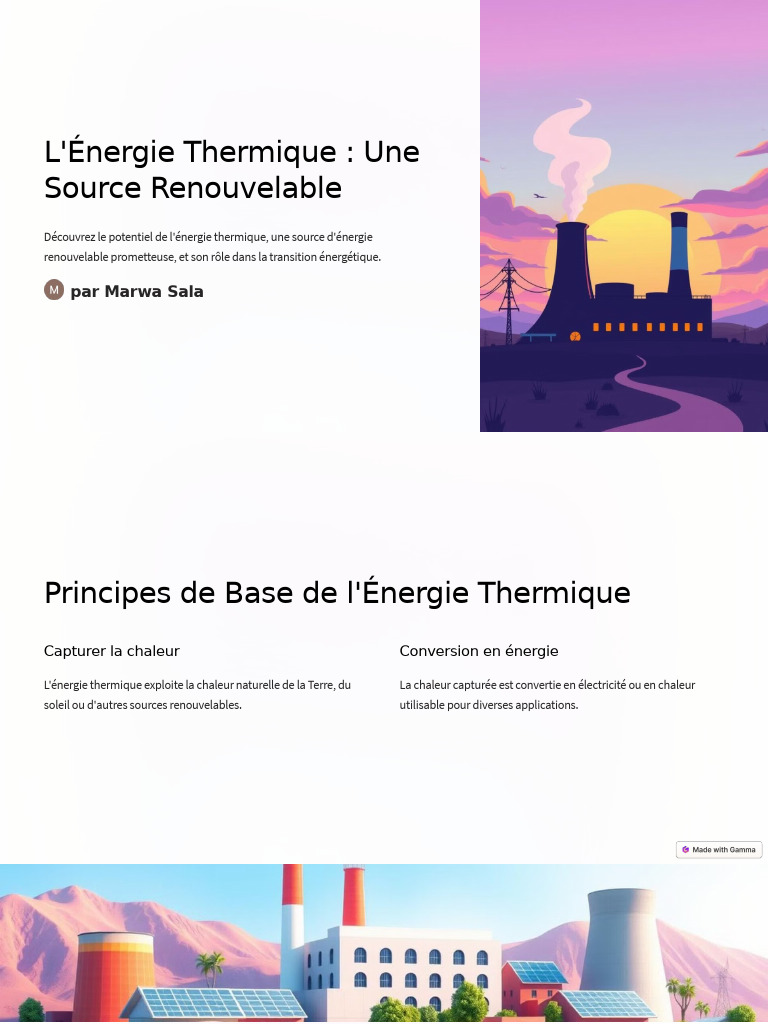 LEnergie Thermique Une Source Renouvelable | PDF | Énergie renouvelable ...