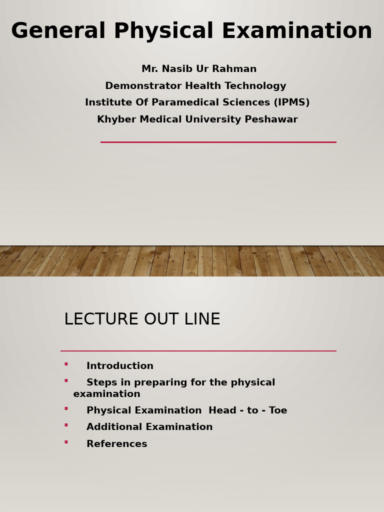 Lecture-2 Physical Examination | PDF | Physical Examination | Heart