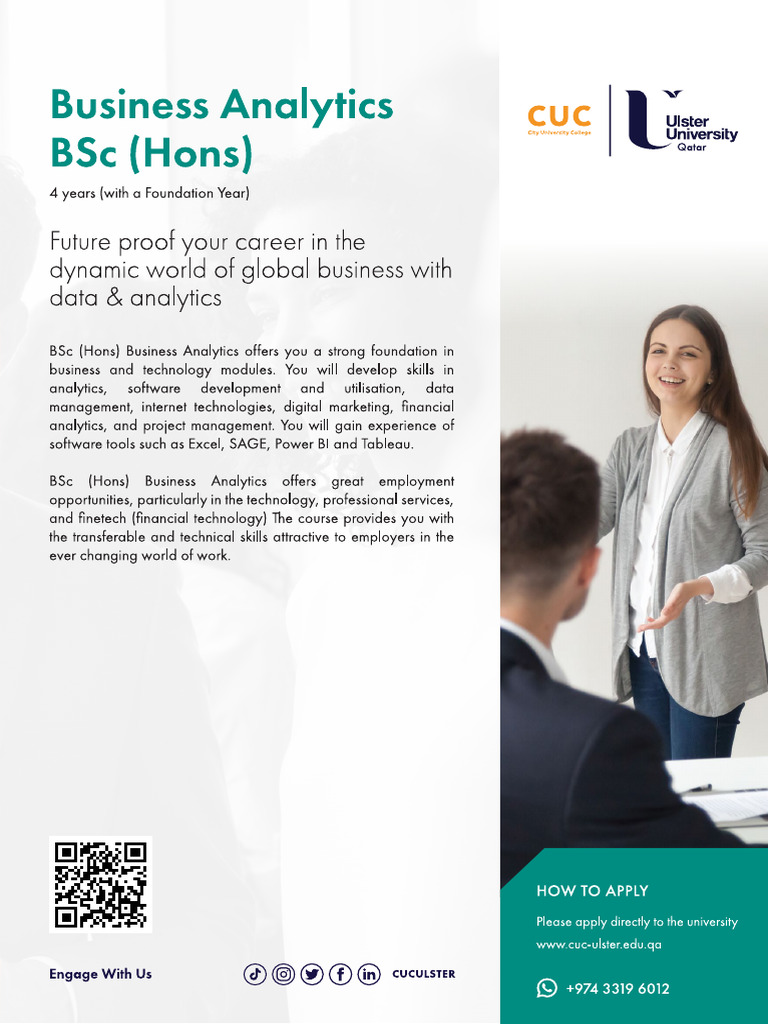 BSC Business Analytics - Flyer | PDF