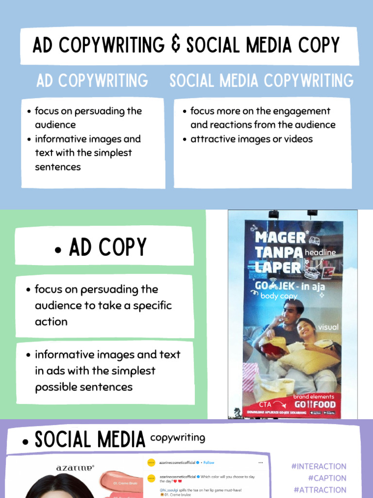 Ad & Socmed Copywriting Summary | PDF