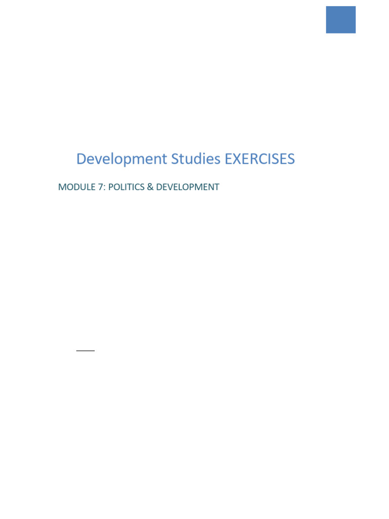 Module 7 Class Exercises 2022 | PDF | Government | Governance