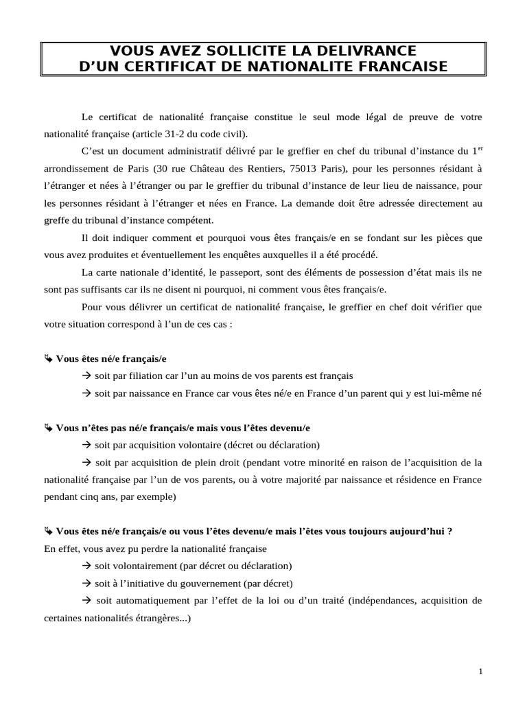 Notice Information CNF-2 | PDF | Certificat de naissance | Gouvernement