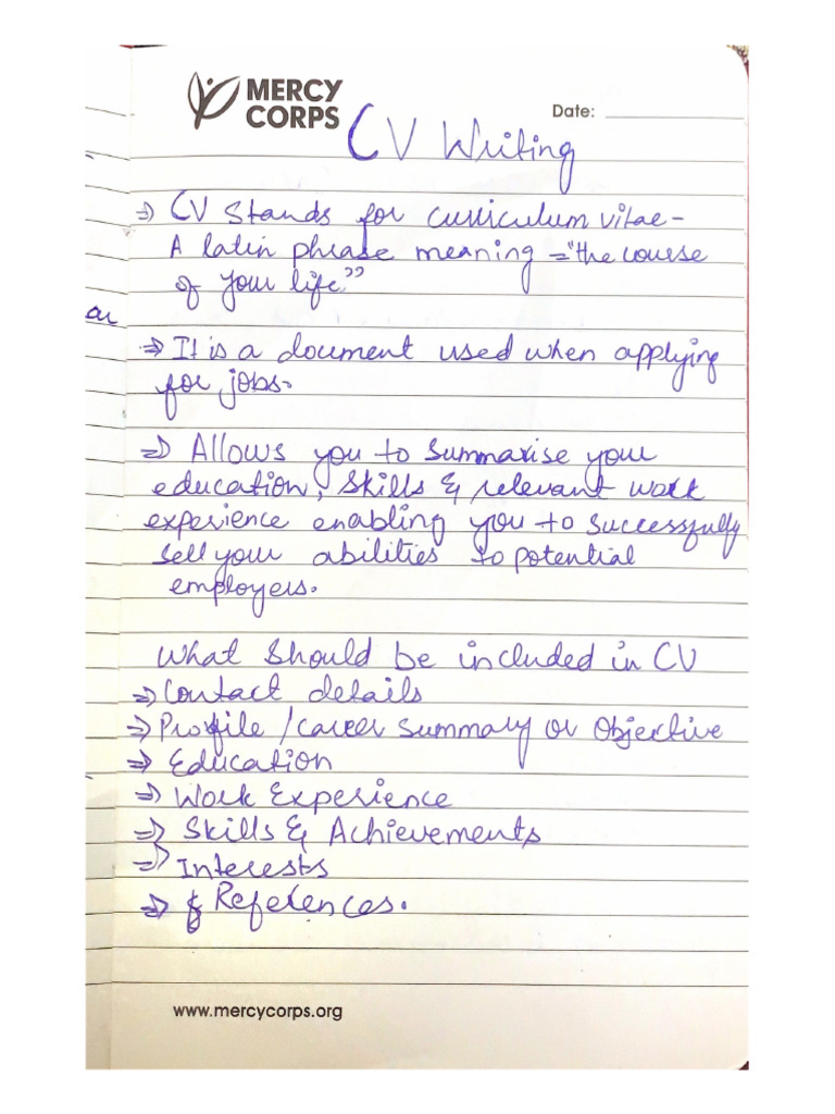 CV Writing | PDF