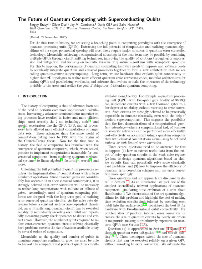 The Future of Quantum Computing With Superconducting Qubits | PDF | Quantum Computing | Quantum ...