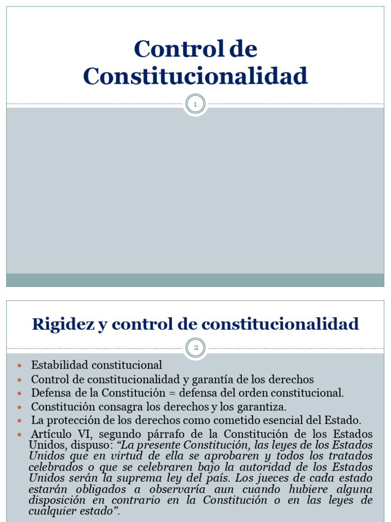 TEMA 6 Control de Constitucionalidad | PDF | Judicaturas | Caso de ley