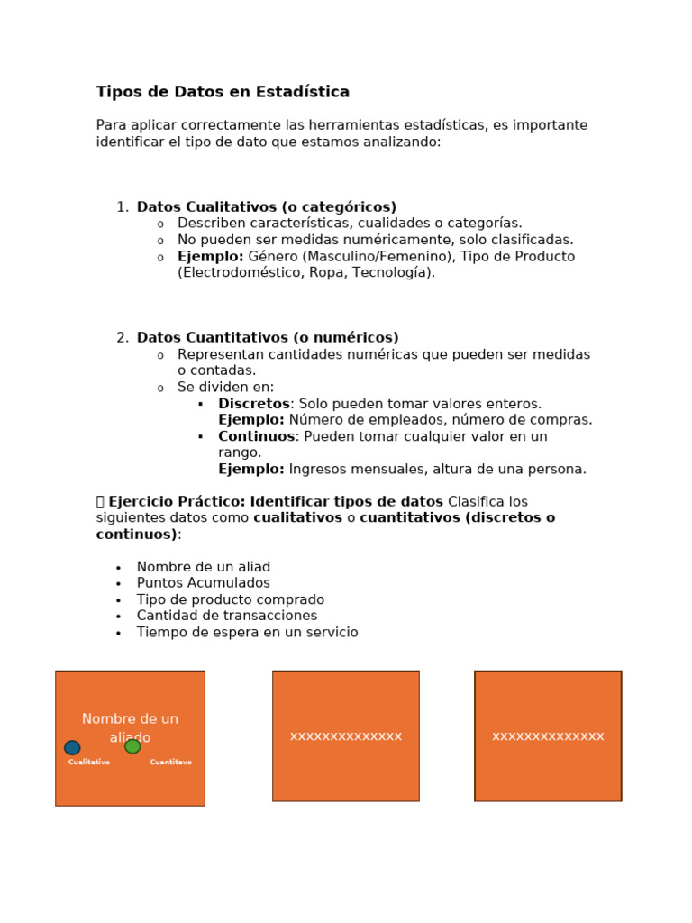 Tipos de Datos en Estadística | PDF | Histograma
