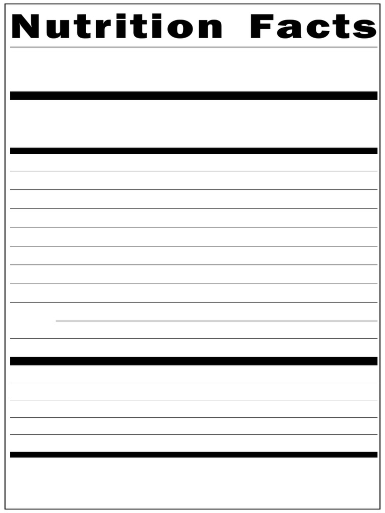 Nutrition Label | PDF