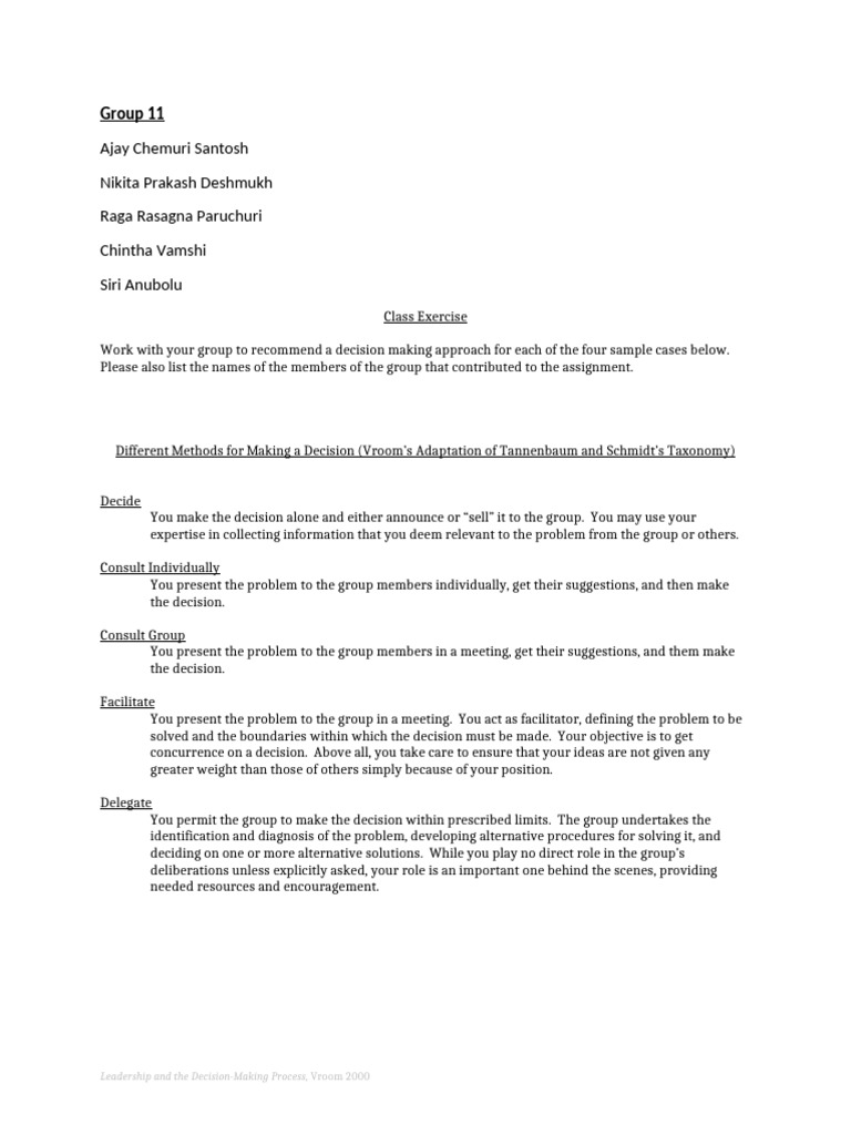 Decision Making Exercise - Group11 | PDF | Banks | Economies