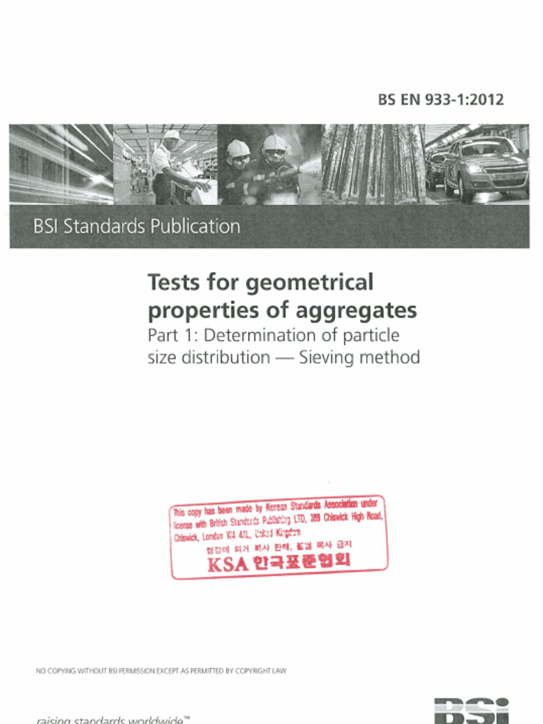 BS en 933-1 - 2012 | PDF