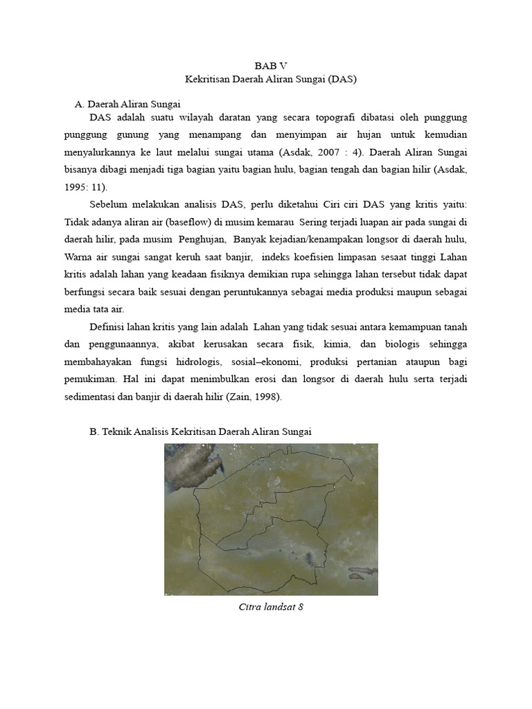 Kekritisan Daerah Aliran Sungai | PDF
