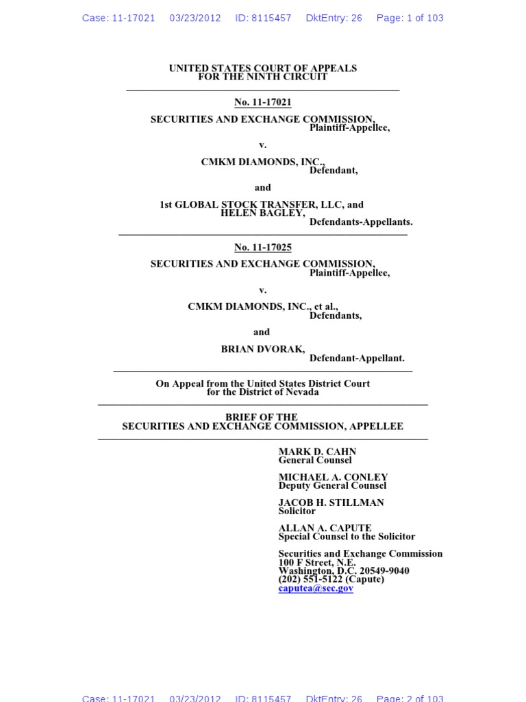 Dvorak Mar 23 | PDF | Securities Act Of 1933 | Securities (Finance)