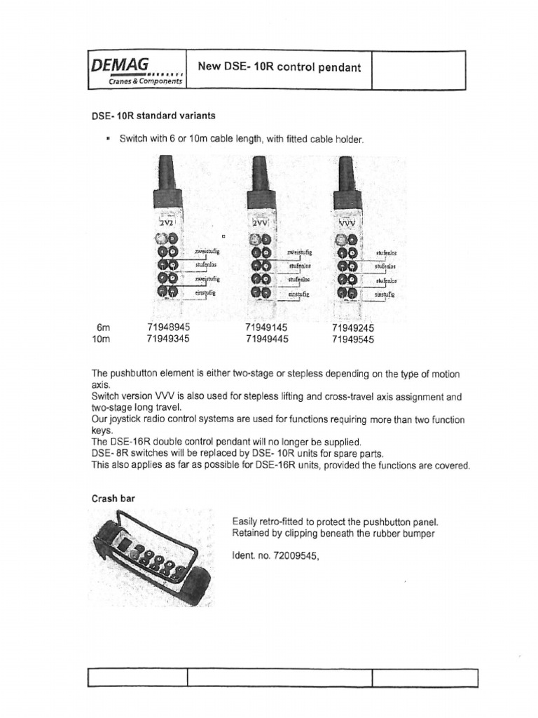 DSE 8 10 Pendant Info | PDF