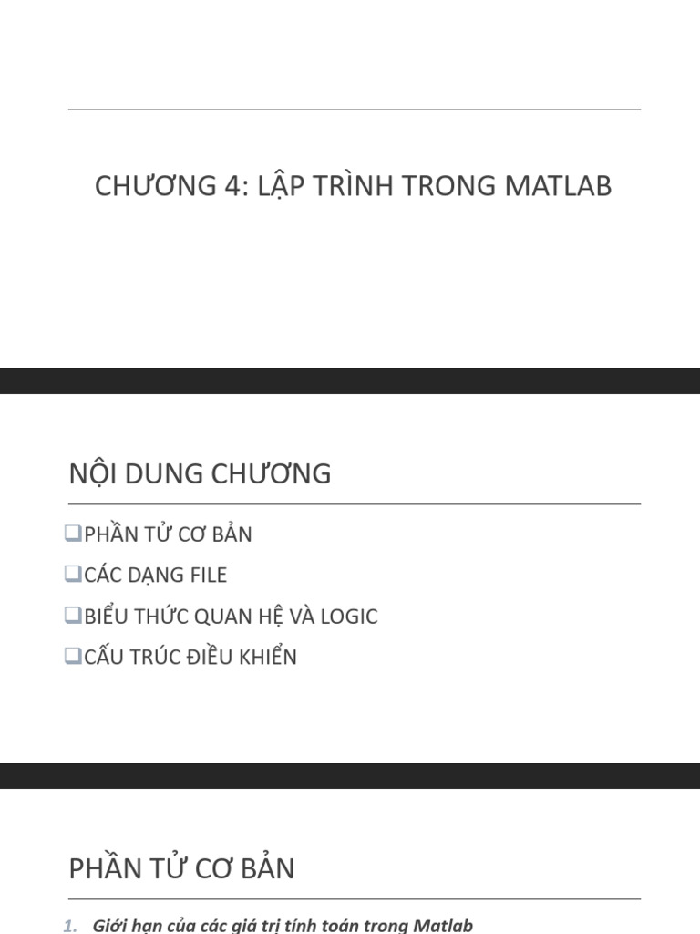 Matlab Và NG D NG - c4 | PDF
