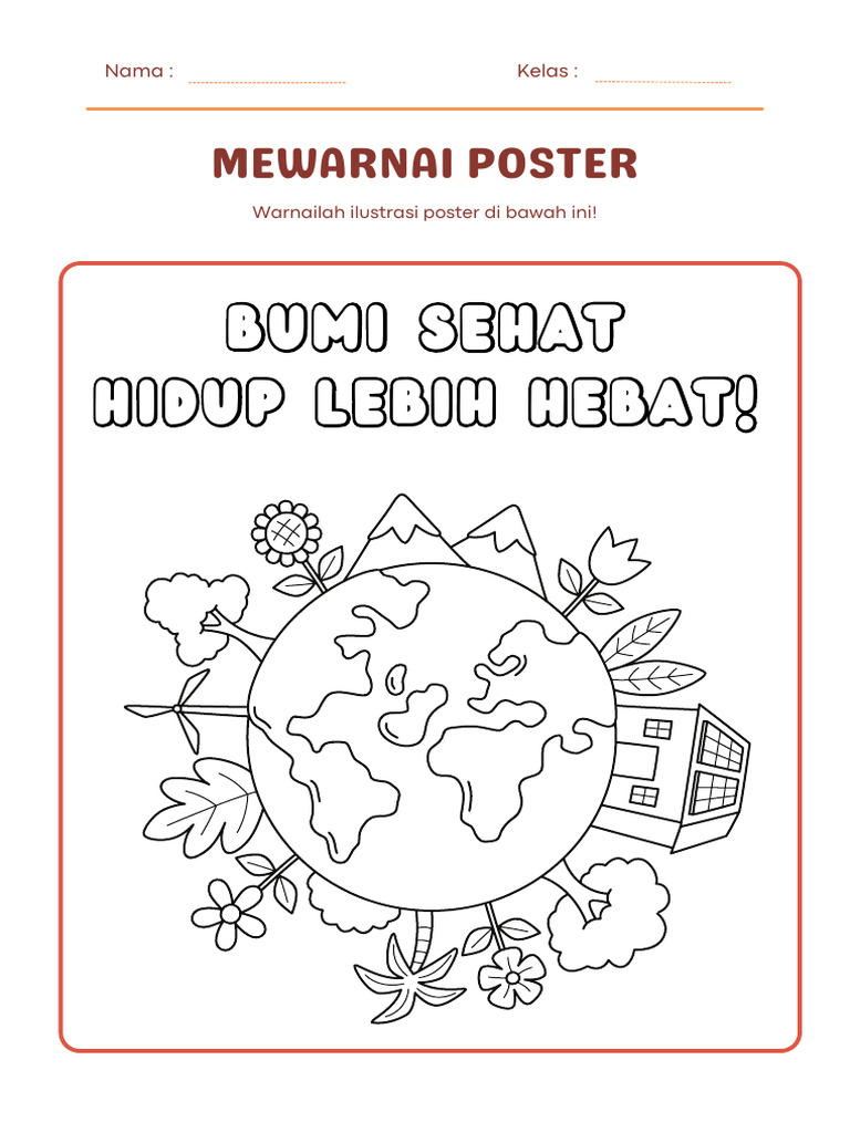 Mewarnai Poster Bumi Sehat | PDF