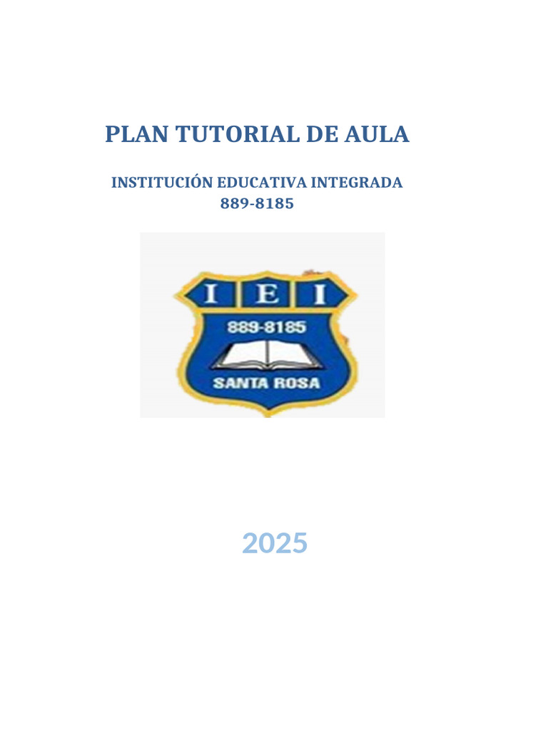Plan Tutorial de Aula 2023 1° | PDF | Salud mental | Plan de estudios