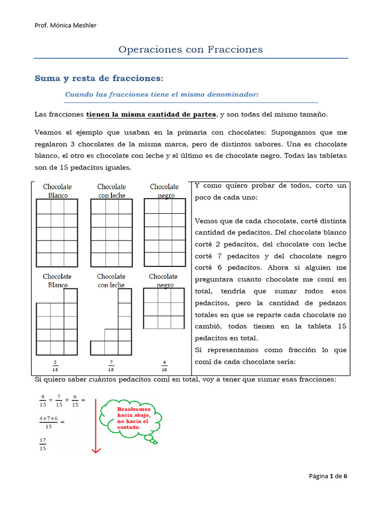 Problemas de Fracciones para Tercer Grado | PDF | División (Matemáticas ...