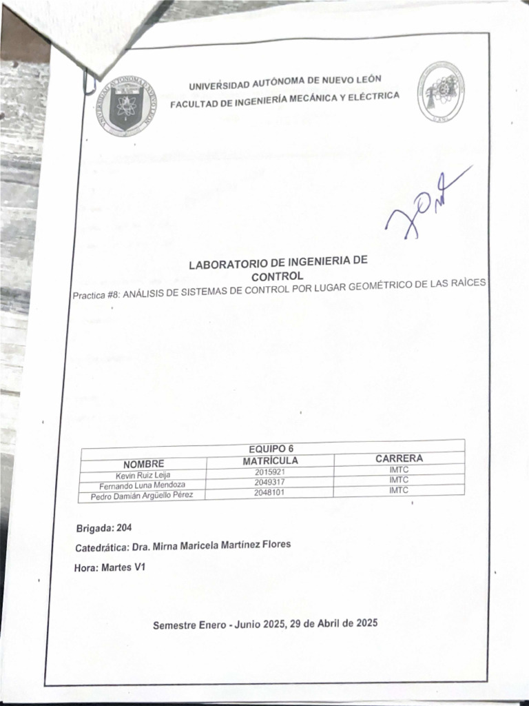 Practica 8 Lab de Ing de Control - Compressed | PDF