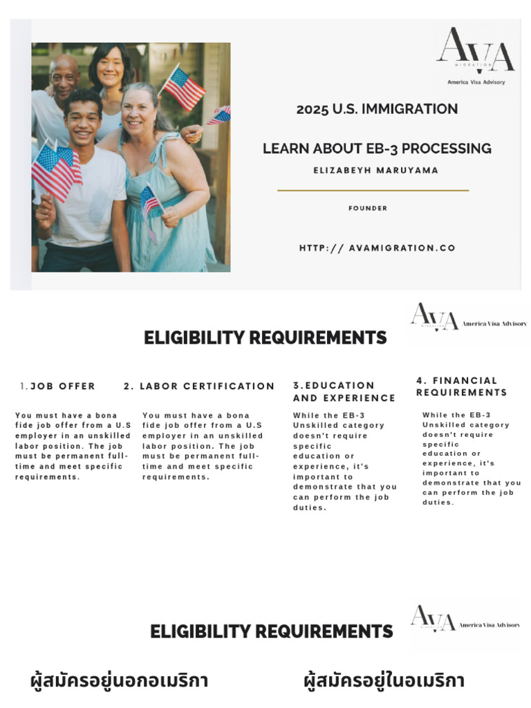 AVA Migration EB-3 Unskilled Greencard PDF | PDF