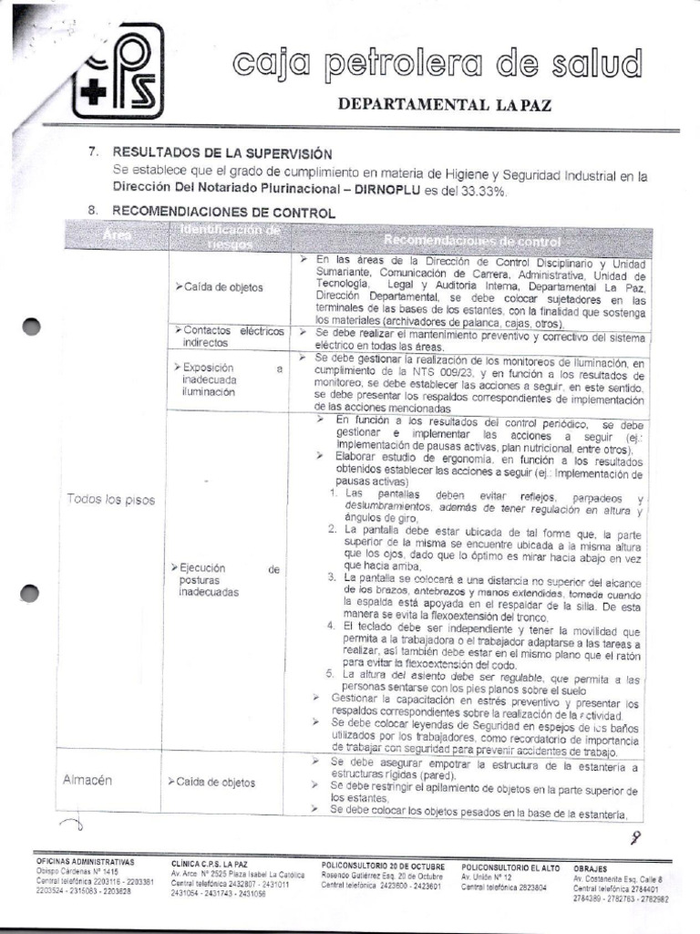 Evaluacion Cja Petrolera Salud y Seguridad - 0001 | PDF