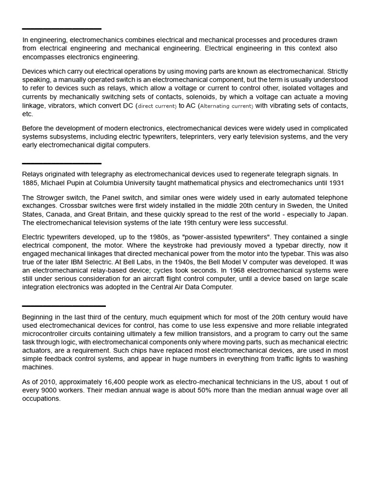 Electromecha p diagnóstico_1 | PDF | Equipment | Electronic Engineering