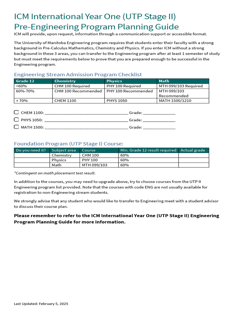 Pre-Engineering Program Planning Guide | PDF | Educational Stages