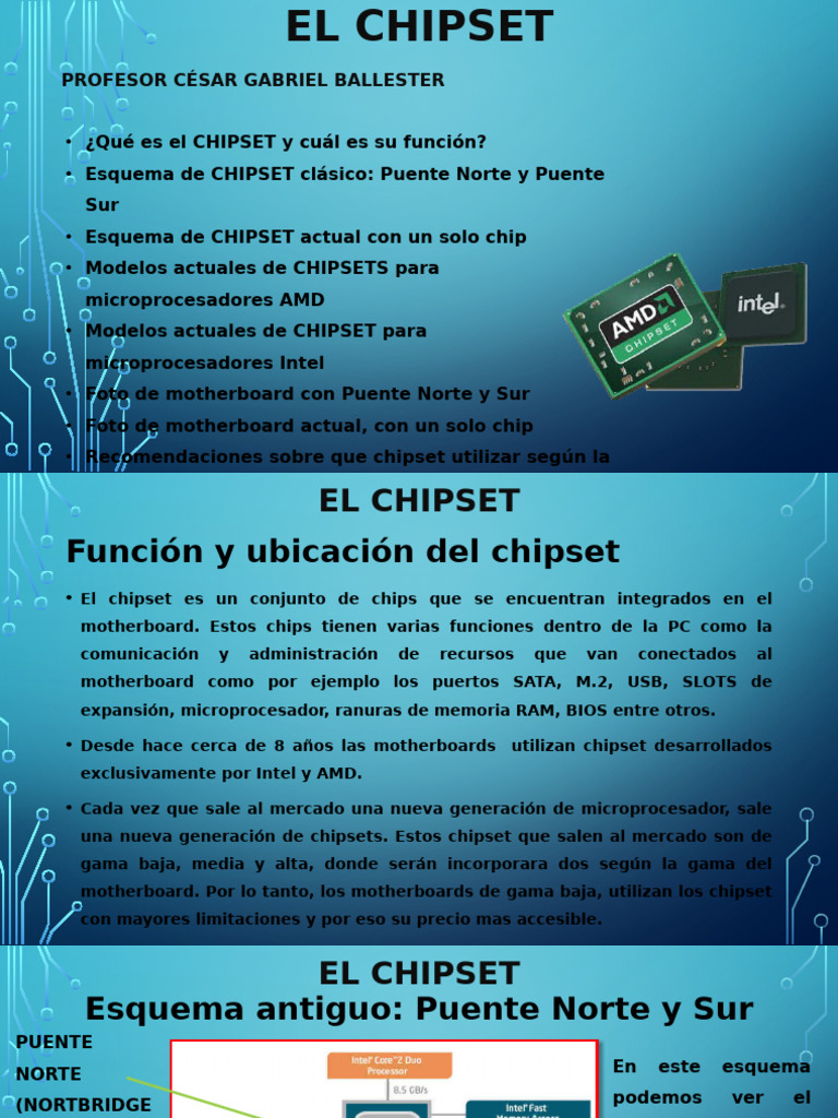 10 - El Chipset | PDF | Microprocesador | Circuito integrado