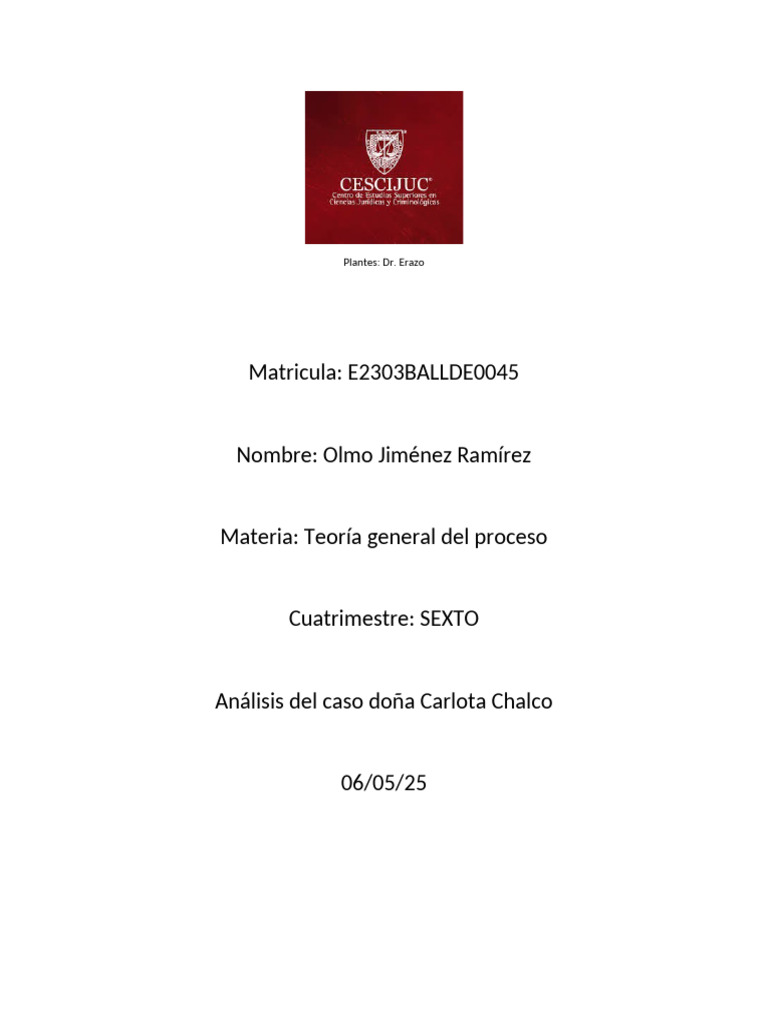 Caso Chalco Analisis | PDF | Juez | Justicia