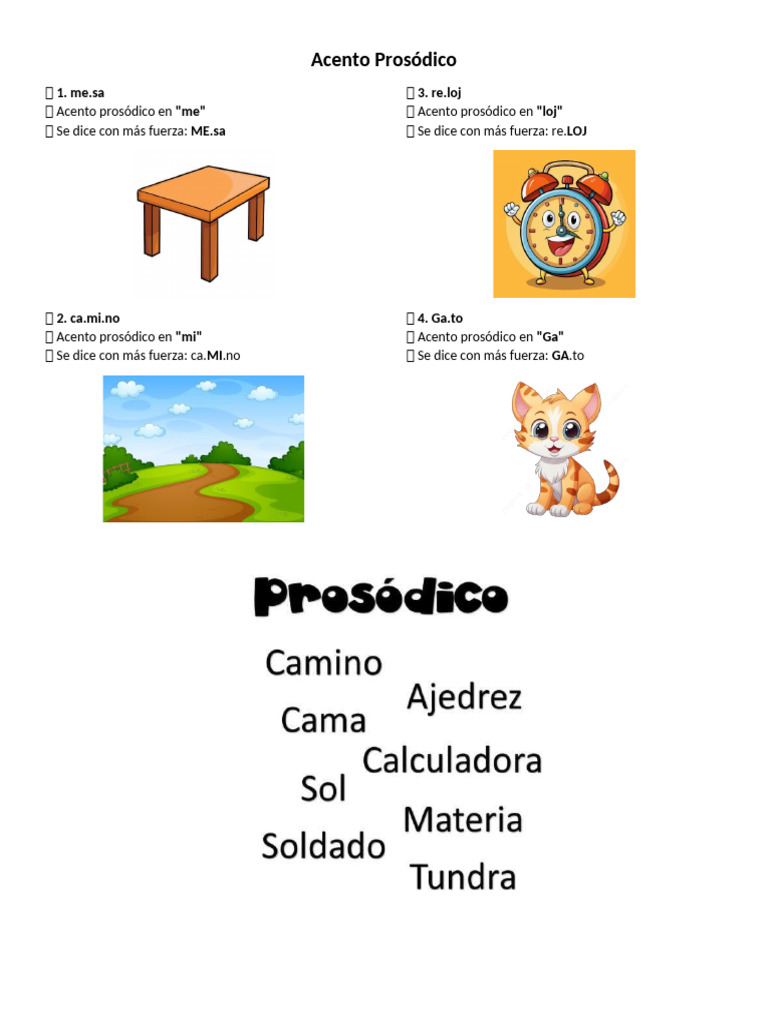 Acento Prosódico | PDF