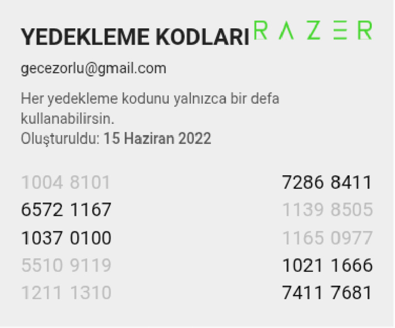 Razer Id Codes 1747301988254 | PDF