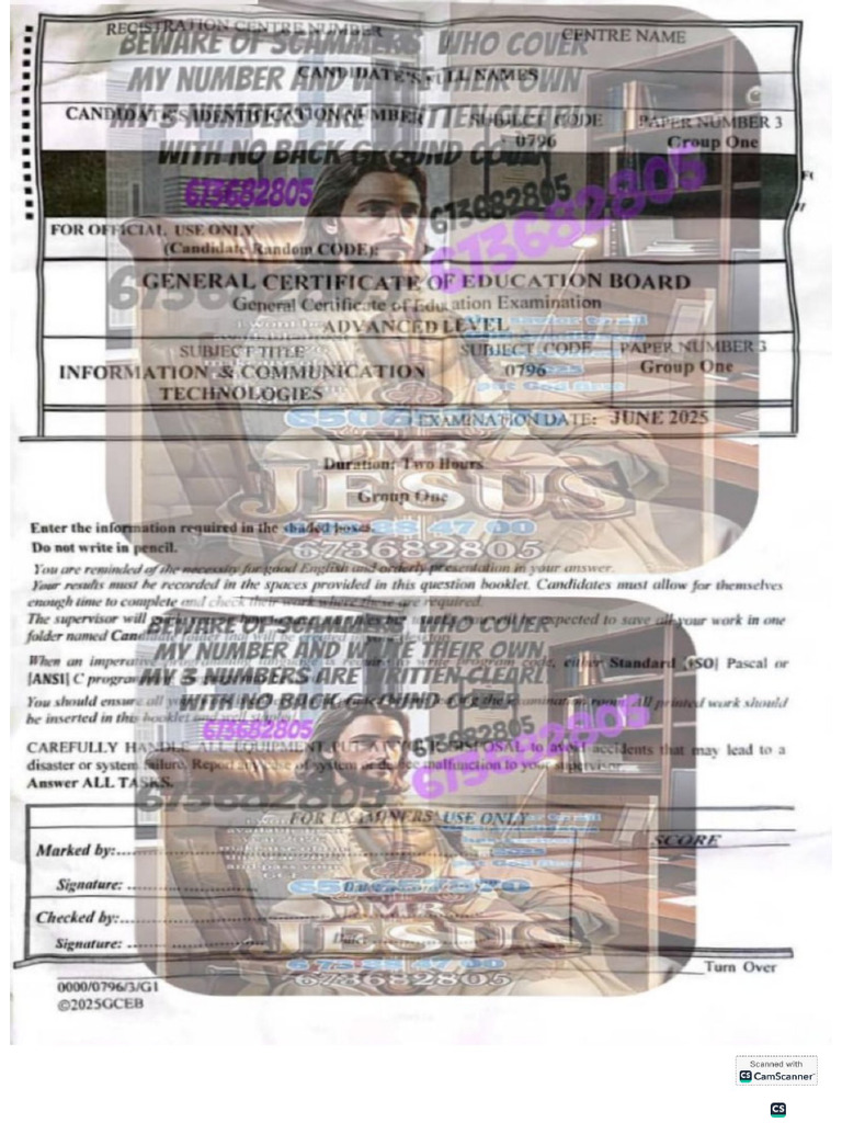 ICT Practical Group 1 GCE 2025 by MR Cal | PDF