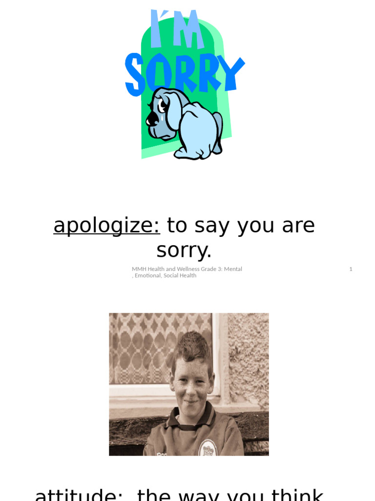 Apologize: To Say You Are Sorry.: MMH Health and Wellness Grade 3 ...