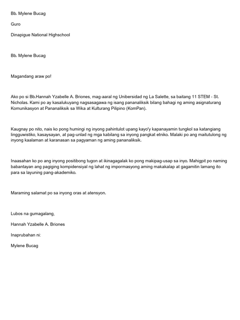 liham Pahintulot (KOMPAN).docx_20241006_135535_0000 | PDF