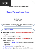 Shewhart Constants for Control Charts | PDF