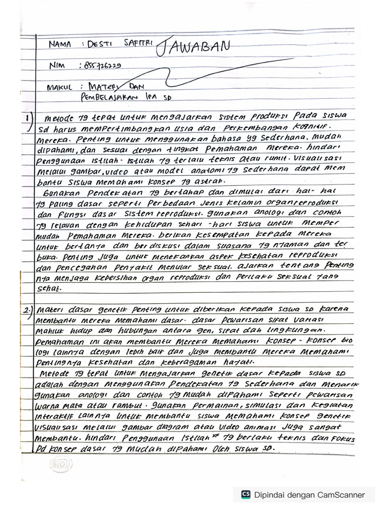 Tugas 2 Ipa Desti | PDF