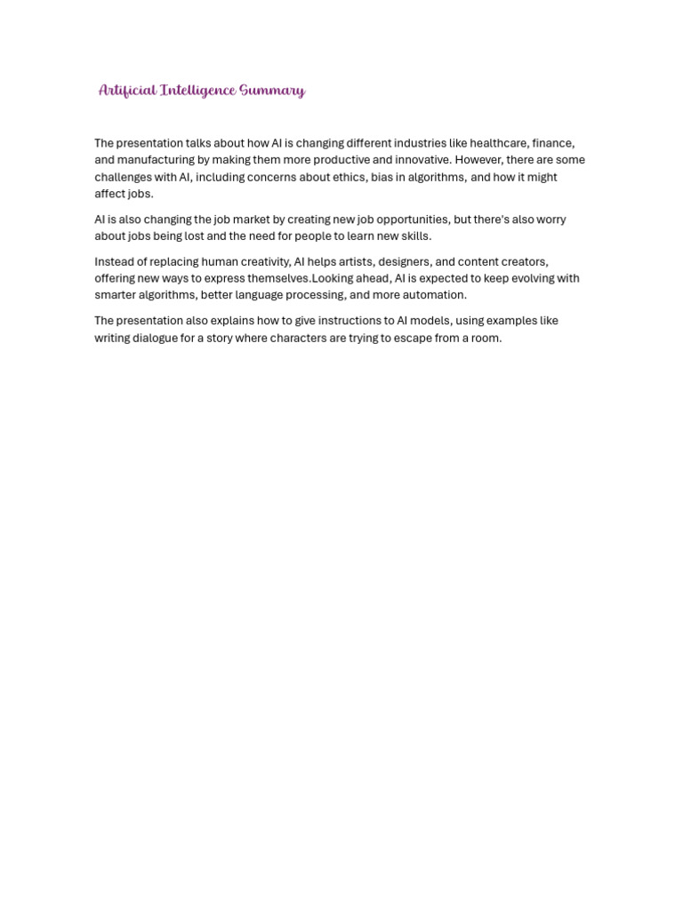 Artificial Intelligence Summary_MAOA | PDF