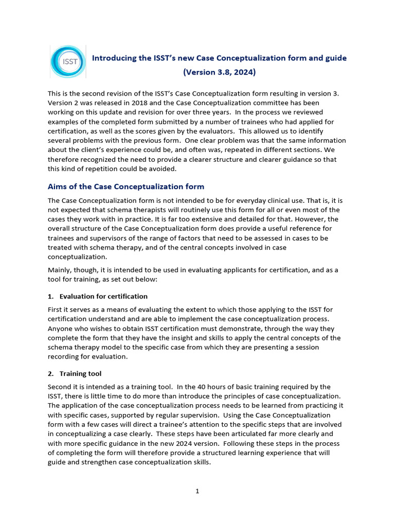 Introducing The ISST CC Form Version 3.8 2024 | PDF | Conceptual Model ...