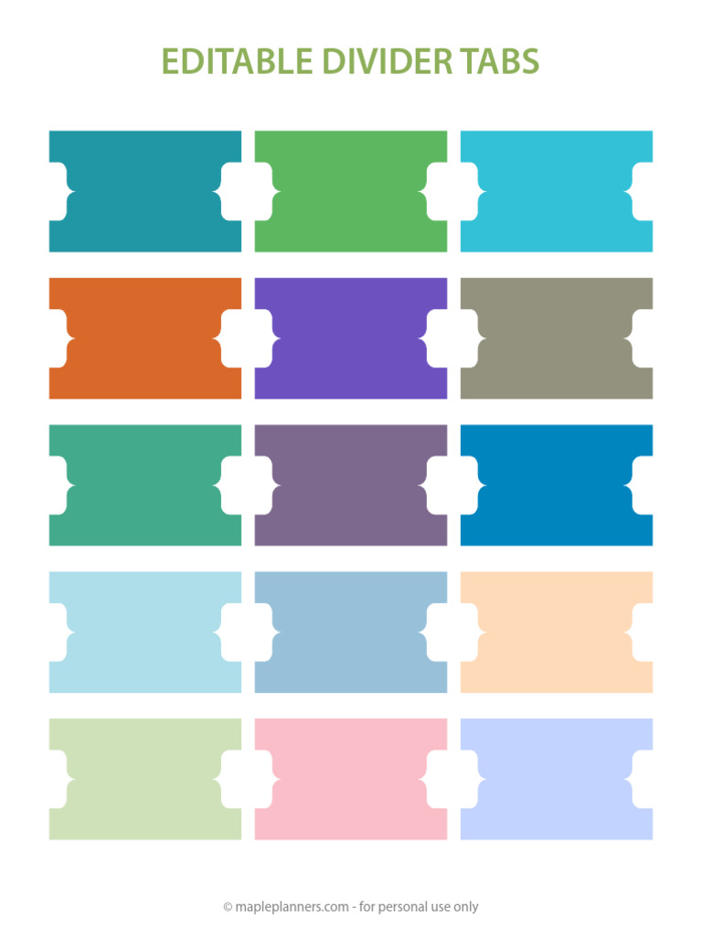 Editable Divider Tabs | PDF