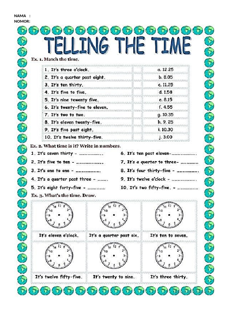 Telling Time | PDF