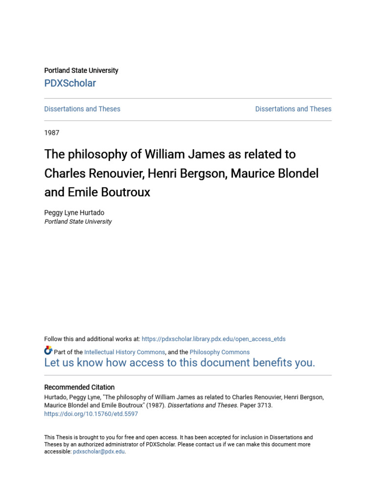 William James and French Philosophy Links | PDF | Rationalism | Knowledge
