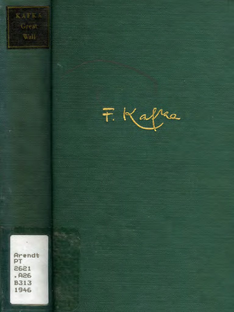 Kafka's Reflections on the Great Wall | PDF